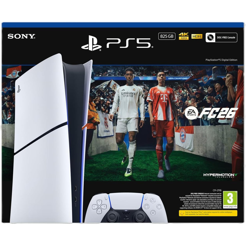 Sony PlayStation 5 Slim Digital Console - 825GB w/ EA Sports FC 26 Bun ...